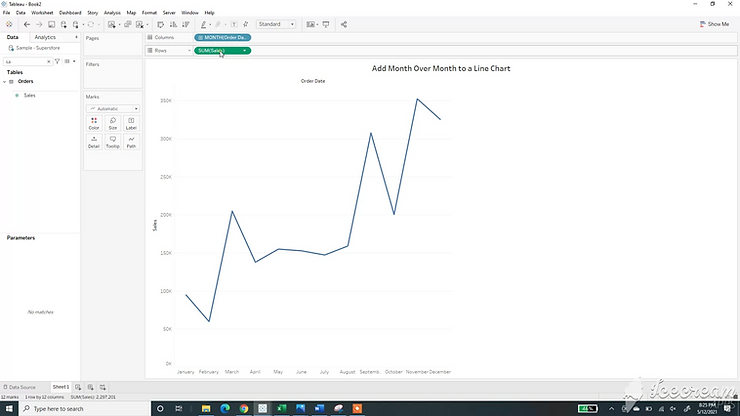 How To Add Month Over Month To A Line Chart Ynteractive
